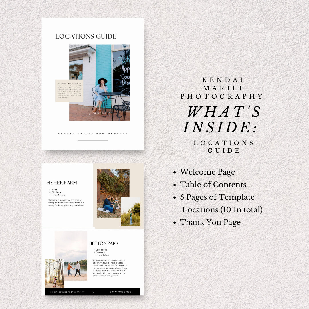 Customizable Canva Locations Guide for Photographers - Etsy