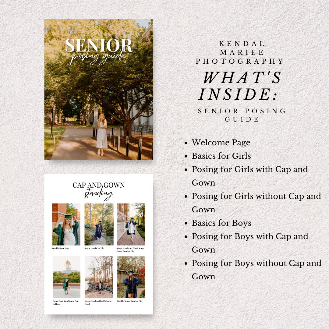 Senior Photography Posing Guide for High School or College Seniors - Etsy