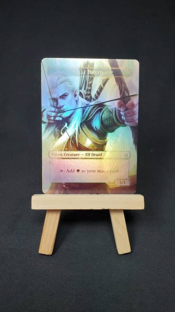 CUSTOM FOIL Elf Druid Token MTG - Etsy