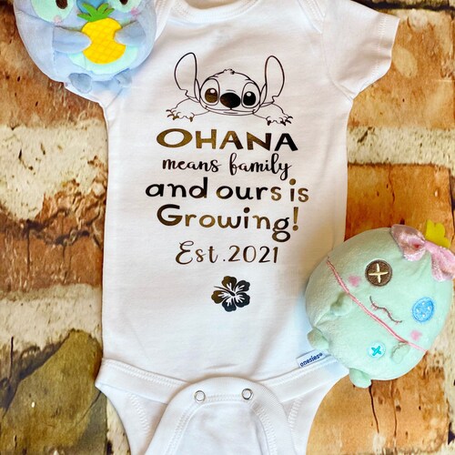 Disney Pregnancy Announcement / Lilo & Stitch / Baby Coming | Etsy