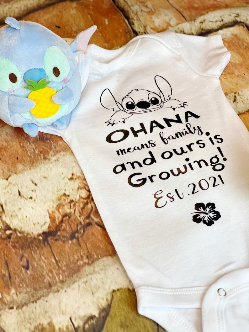Disney Pregnancy Announcement / Lilo & Stitch / Baby Coming | Etsy