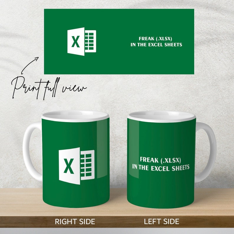 Excel Shortcuts Mug Excel Ceramic Cup Personalised Gift - Etsy