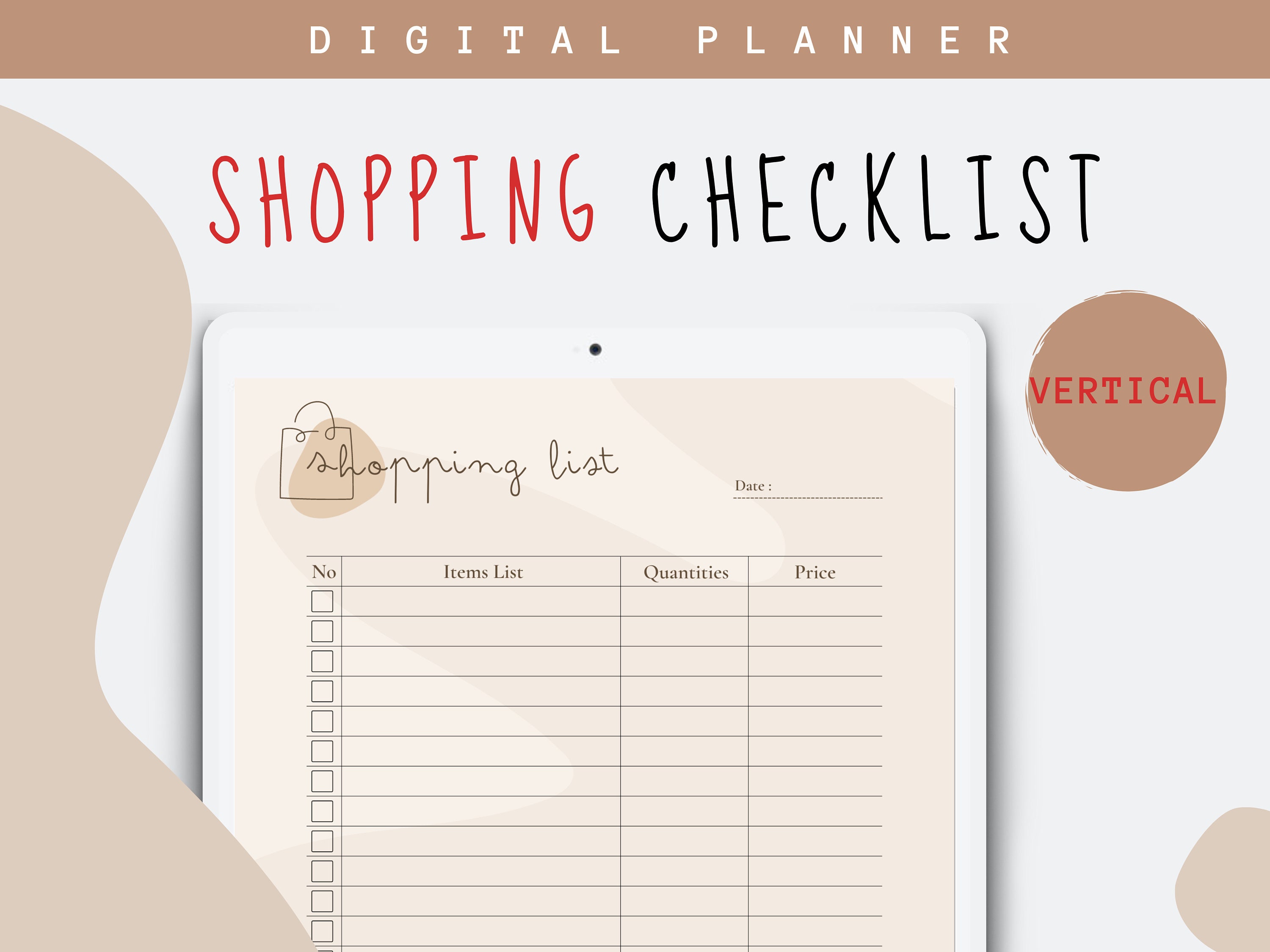 Grocery List Template With Prices