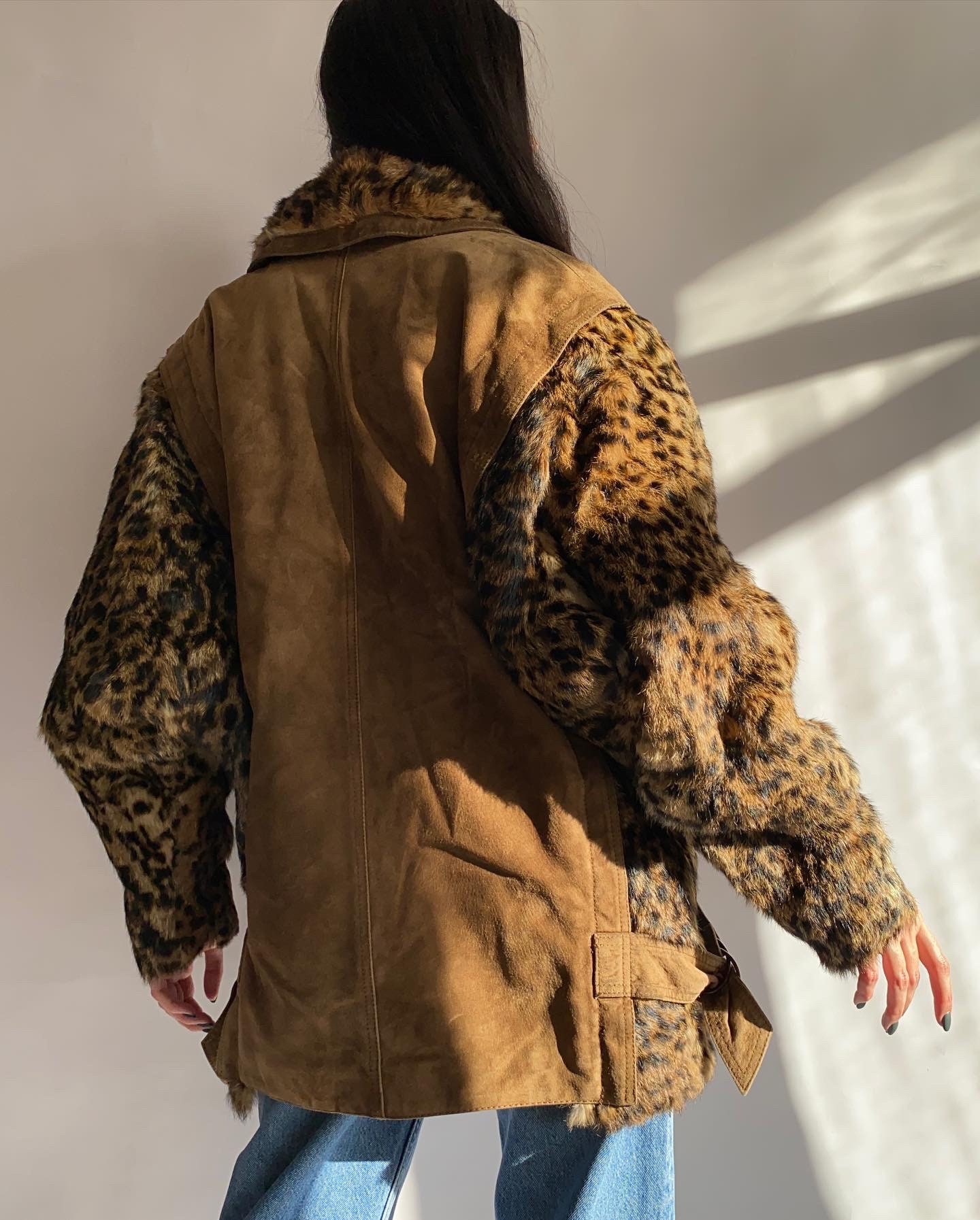 80s Fur Coat in Leopard Print/ Cheetah Print/ Furs Ettex Paris/ Medium ...