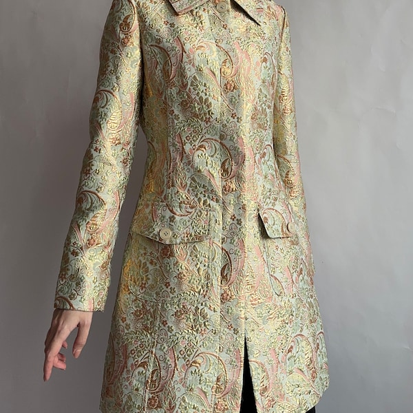 Brocade Coat - Etsy UK