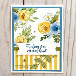 Spring Fresh Florals Choose Your Sentiment, Handmade Greeting Card ...