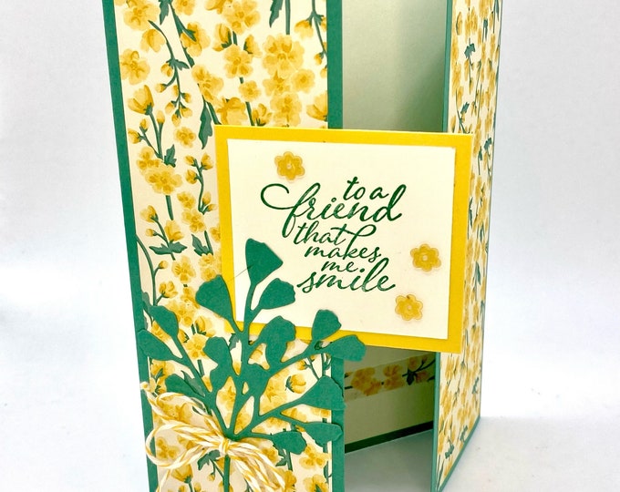 Fancy Friendship Greeting Card, Fancy Fold Card, Friends, Handmade ...