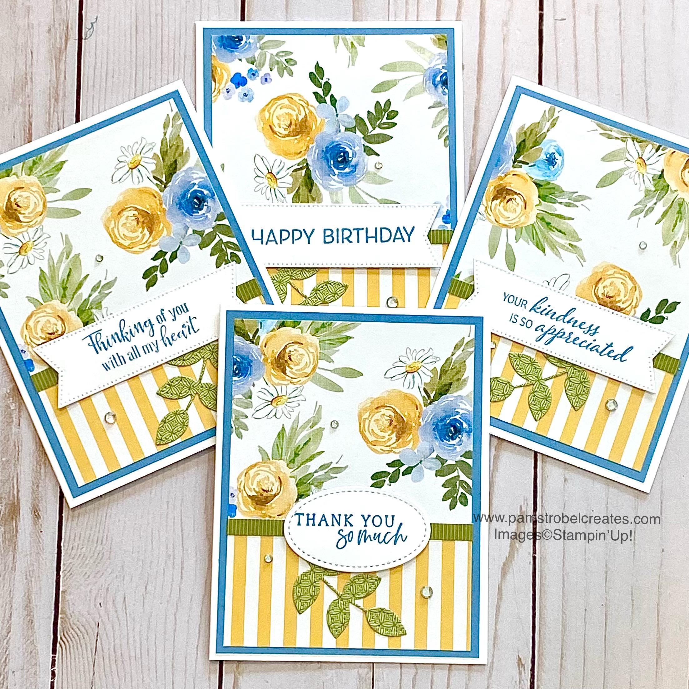 Spring Fresh Florals Choose Your Sentiment, Handmade Greeting Card ...