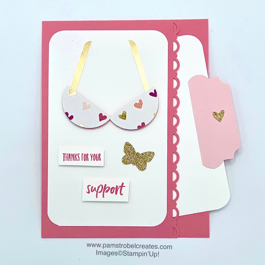 Girl Support or Breast Cancer, Encouragement, Handmade Greeting Card ...