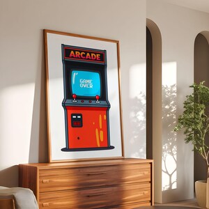 Retro Arcade Framed Poster - Vintage Gaming Art - Perfect Gift for ...