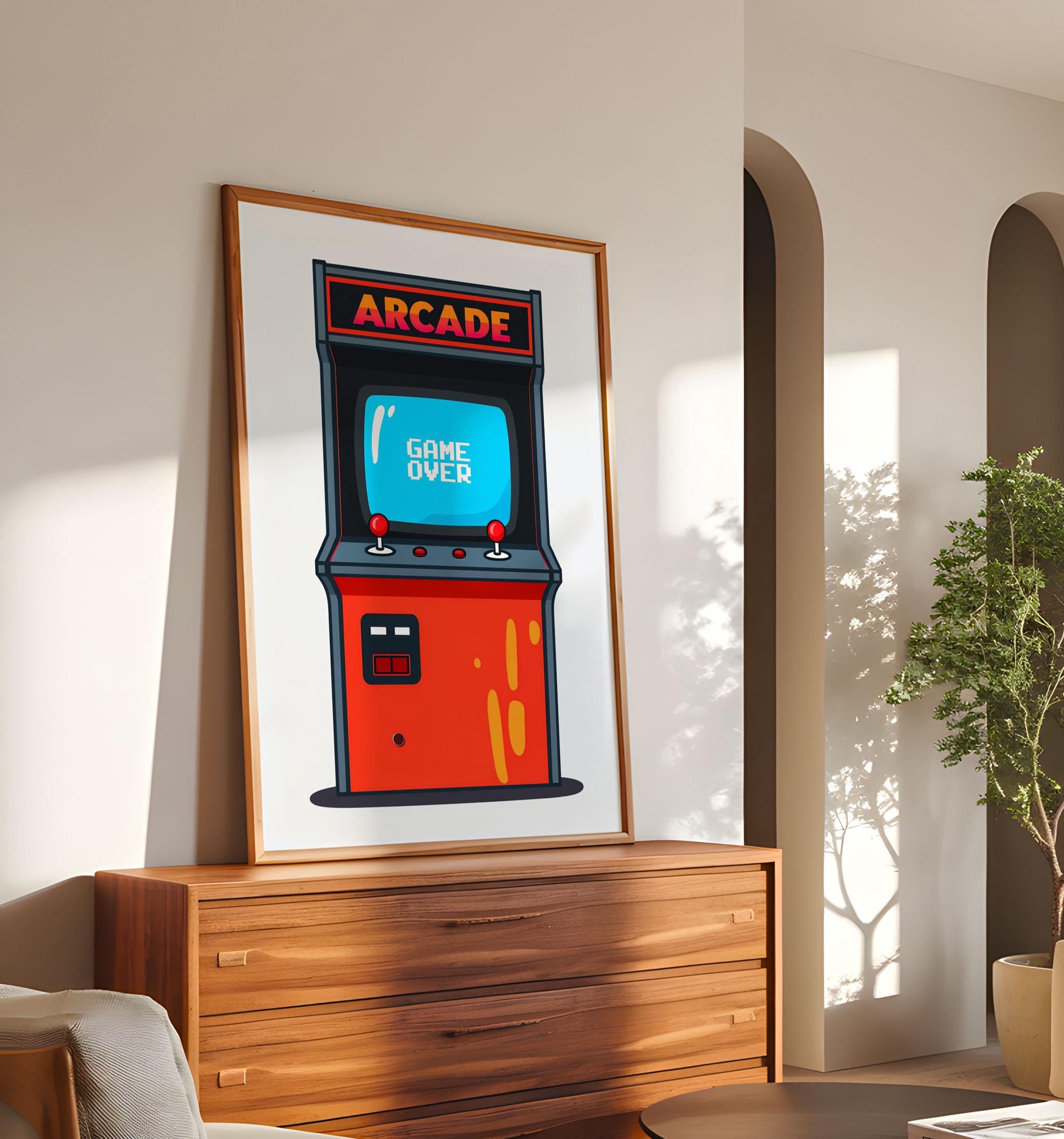 Retro Arcade Framed Poster - Vintage Gaming Art - Perfect Gift for ...