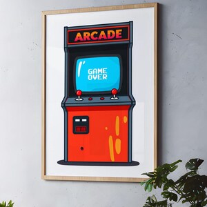Retro Arcade Framed Poster - Vintage Gaming Art - Perfect Gift for ...