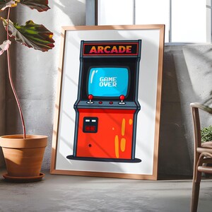 Retro Arcade Framed Poster - Vintage Gaming Art - Perfect Gift for ...