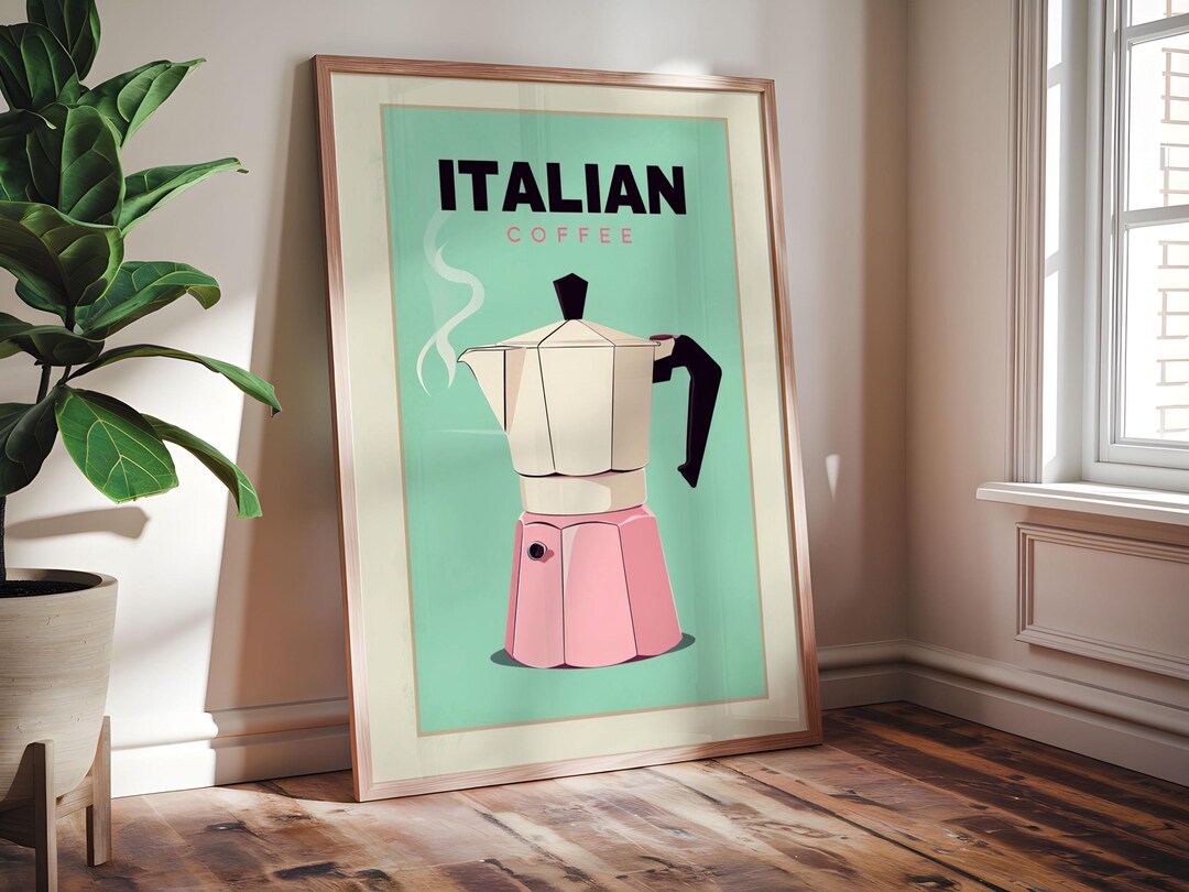 Vintage Italian Coffee Retro Framed Poster - Perfect Wall Decor for ...