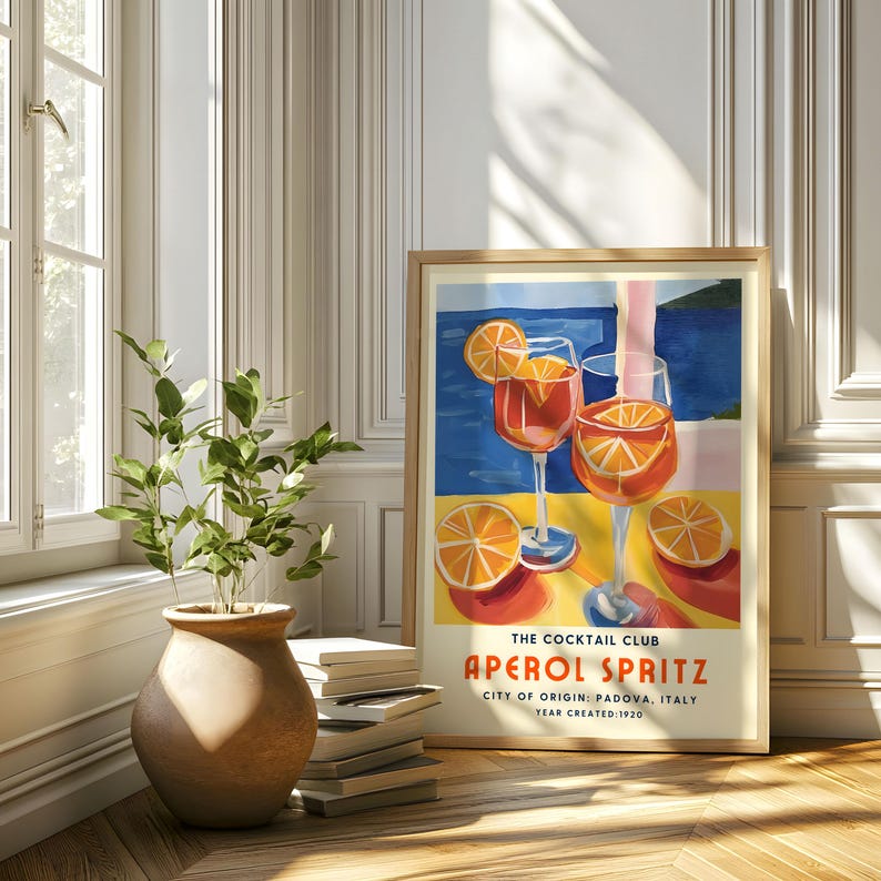 Vintage Aperol Spritz Poster: Italian Cocktail Art, Print - Etsy UK