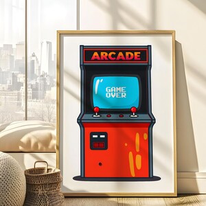 Retro Arcade Framed Poster - Vintage Gaming Art - Perfect Gift for ...
