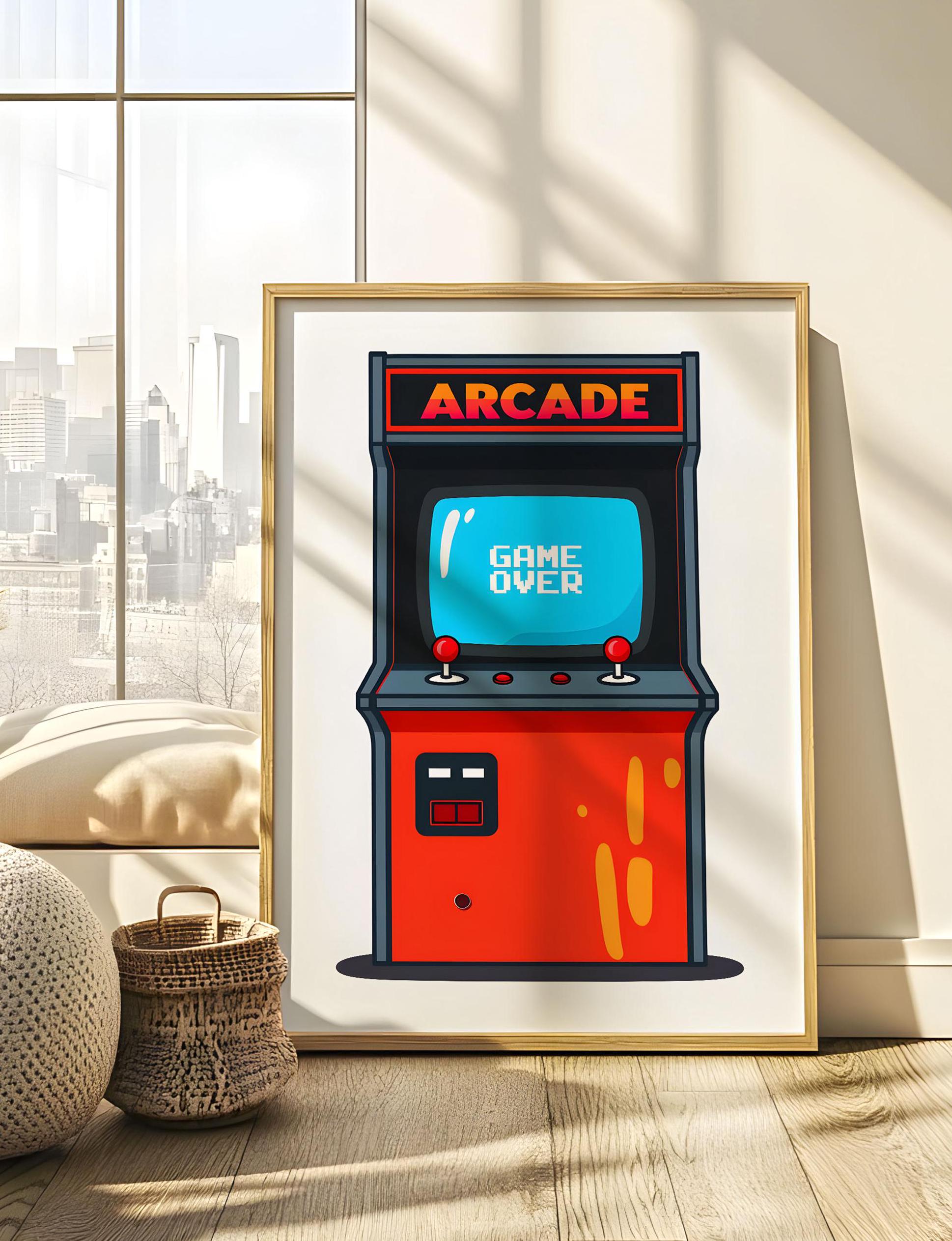 Retro Arcade Framed Poster - Vintage Gaming Art - Perfect Gift for ...