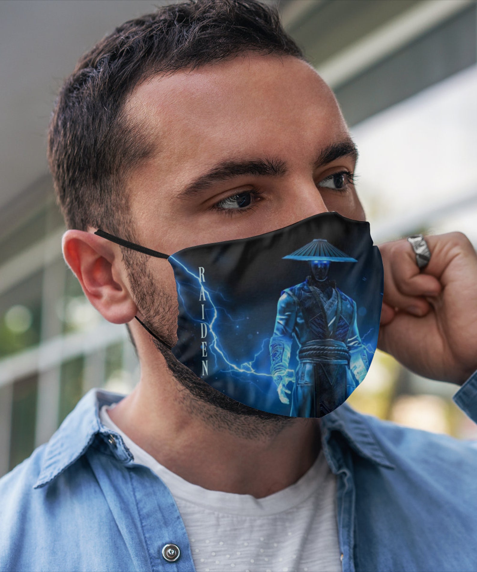 Raiden Mask. Mortal Kombat Face Mask. Lightweight | Etsy