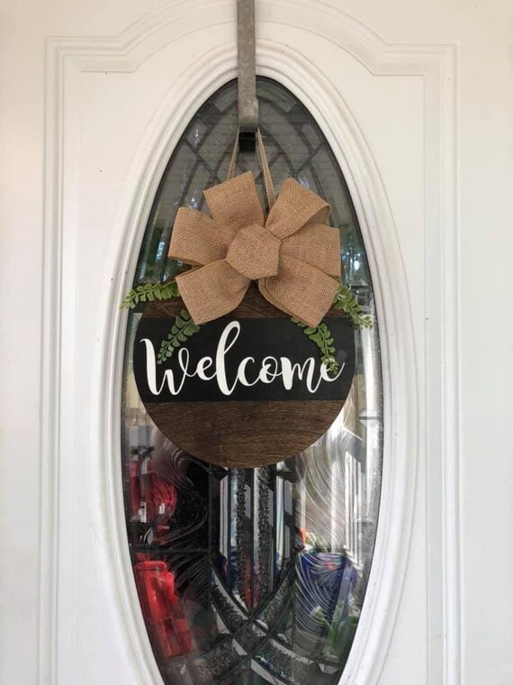 Burlap Welcome Sign-door Hanger - Etsy