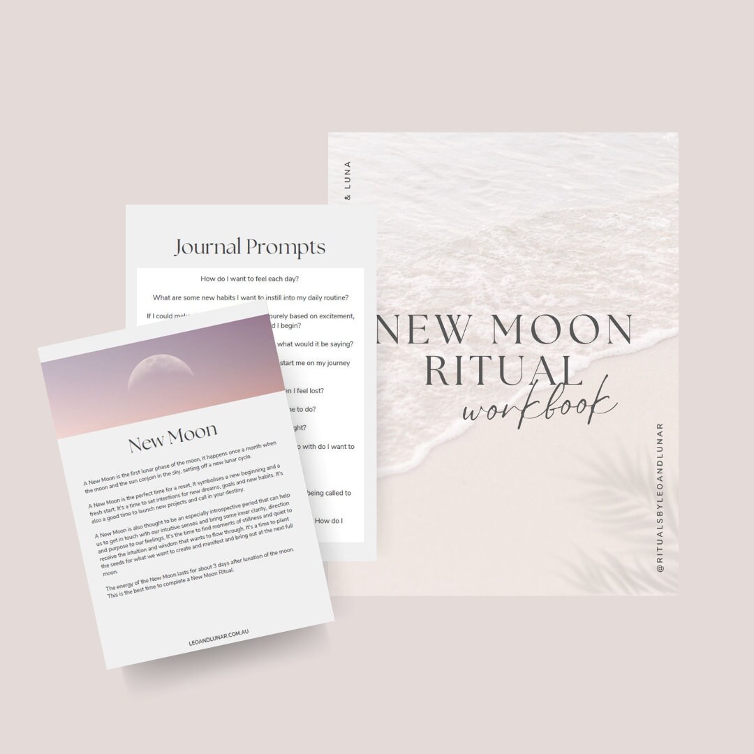 New Moon Ritual Workbook Digital File New Moon Journal Self-care Ritual ... New Moon Ritual Workbook Digital File New Moon Journal Self-care Ritual ...