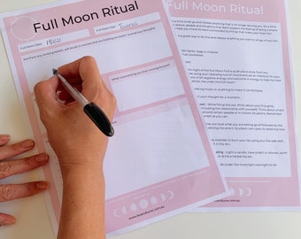 Full Moon Ritual Worksheet - Etsy