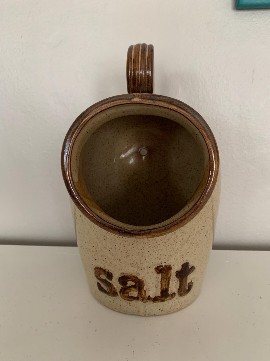 Vintage Studio Pottery Large Salt Pig Cellar Stoneware Rustic Farmhouse ...