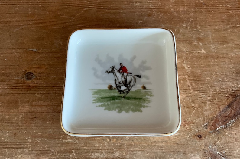 Vintage H & Co Selb Bavaria Heinrich Trinket Pin Dish With Hunting ...