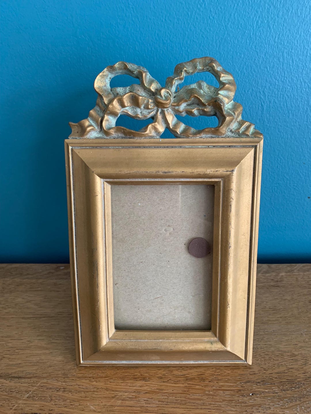 Vintage Gold Bow Small Photo Frame - Etsy