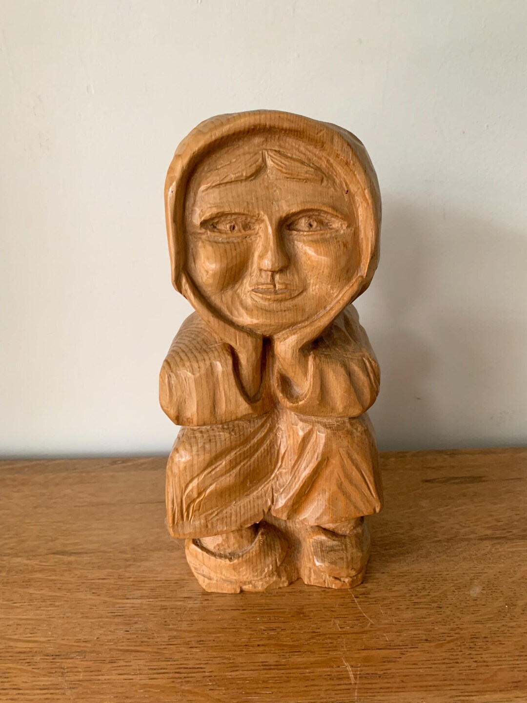 Vintage Hand Carved Wood Flemish Lady Woman Folk Art - Etsy