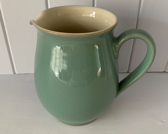 Vintage Denby Manor Green Jug Pitcher 2 1/4 Pints Stoneware - Etsy