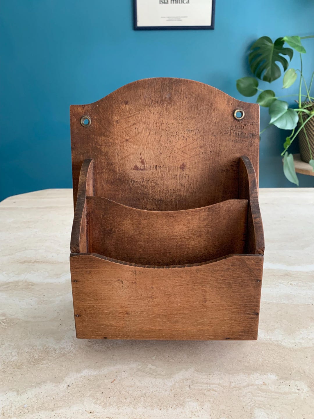 Vintage Wooden Wall Mounted Letter Rack Holder French - Etsy