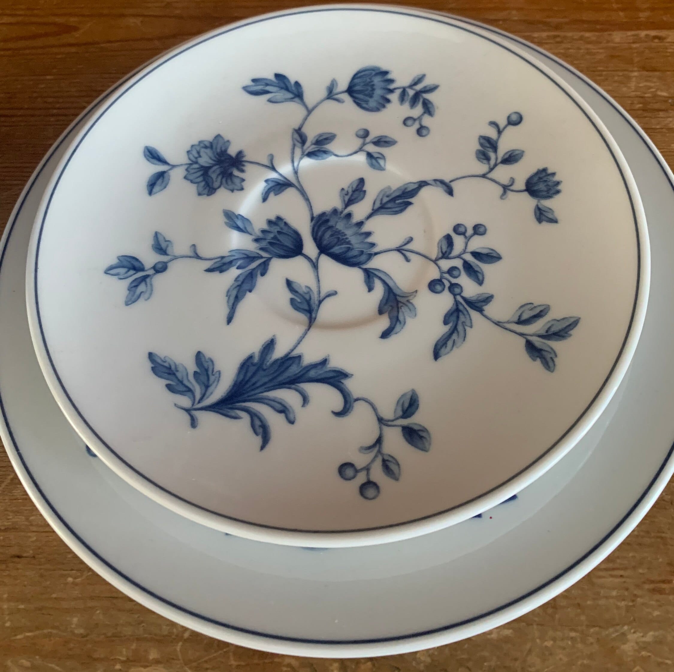 Wedgwood Mikado Tea Cup Saucer Side Plate Trio Blue and White Floral - Etsy