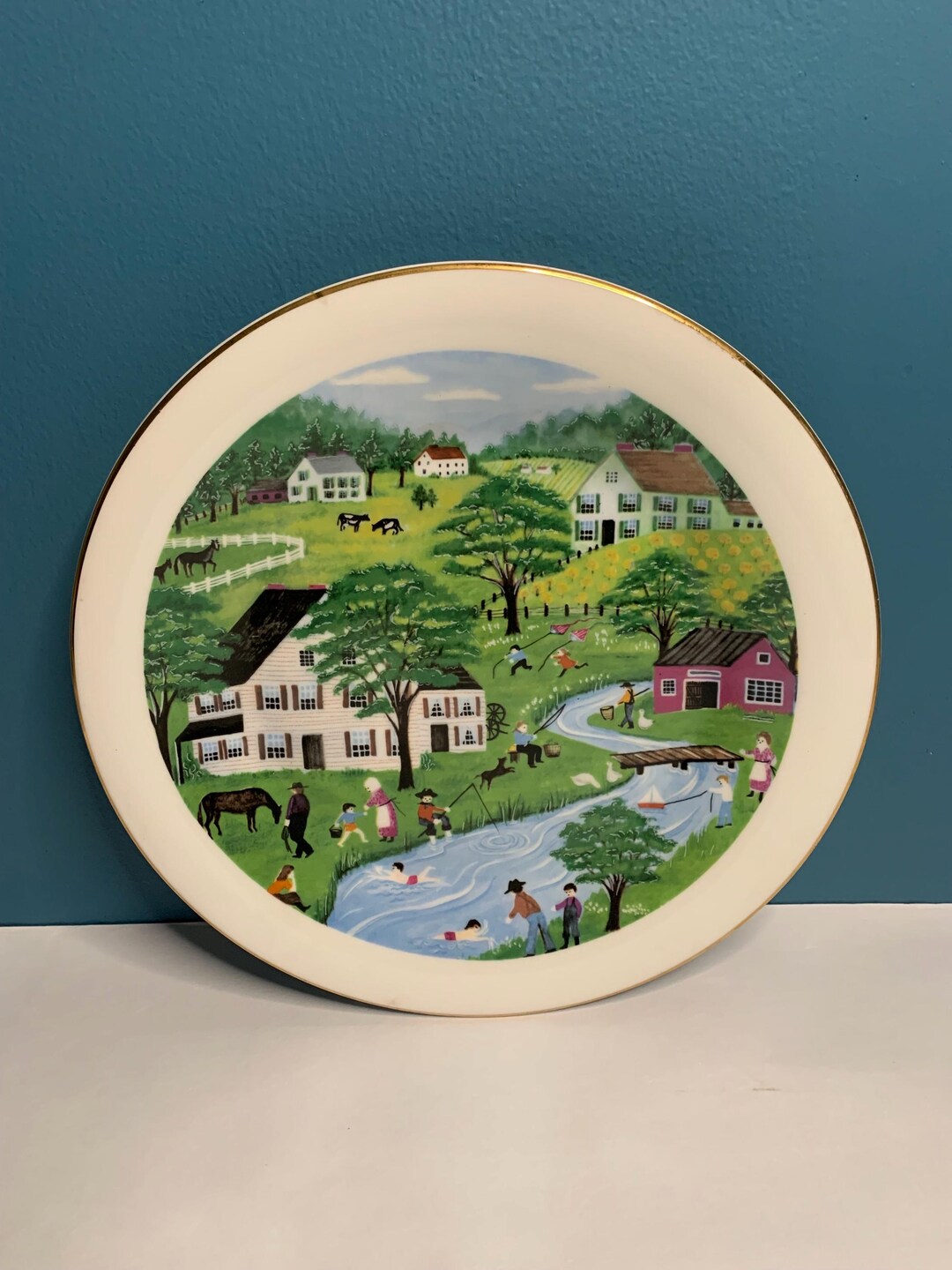 Vintage Berkshire Bone China Plate Four Seasons Summer Design - Etsy