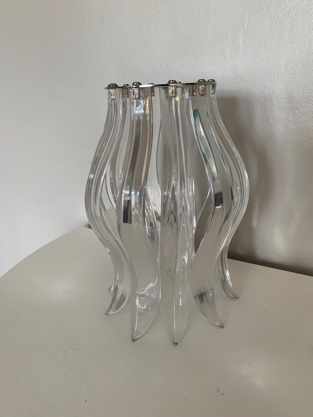 Vintage Clear Perspex Small Ceiling Light Shade Tulip Shape - Etsy