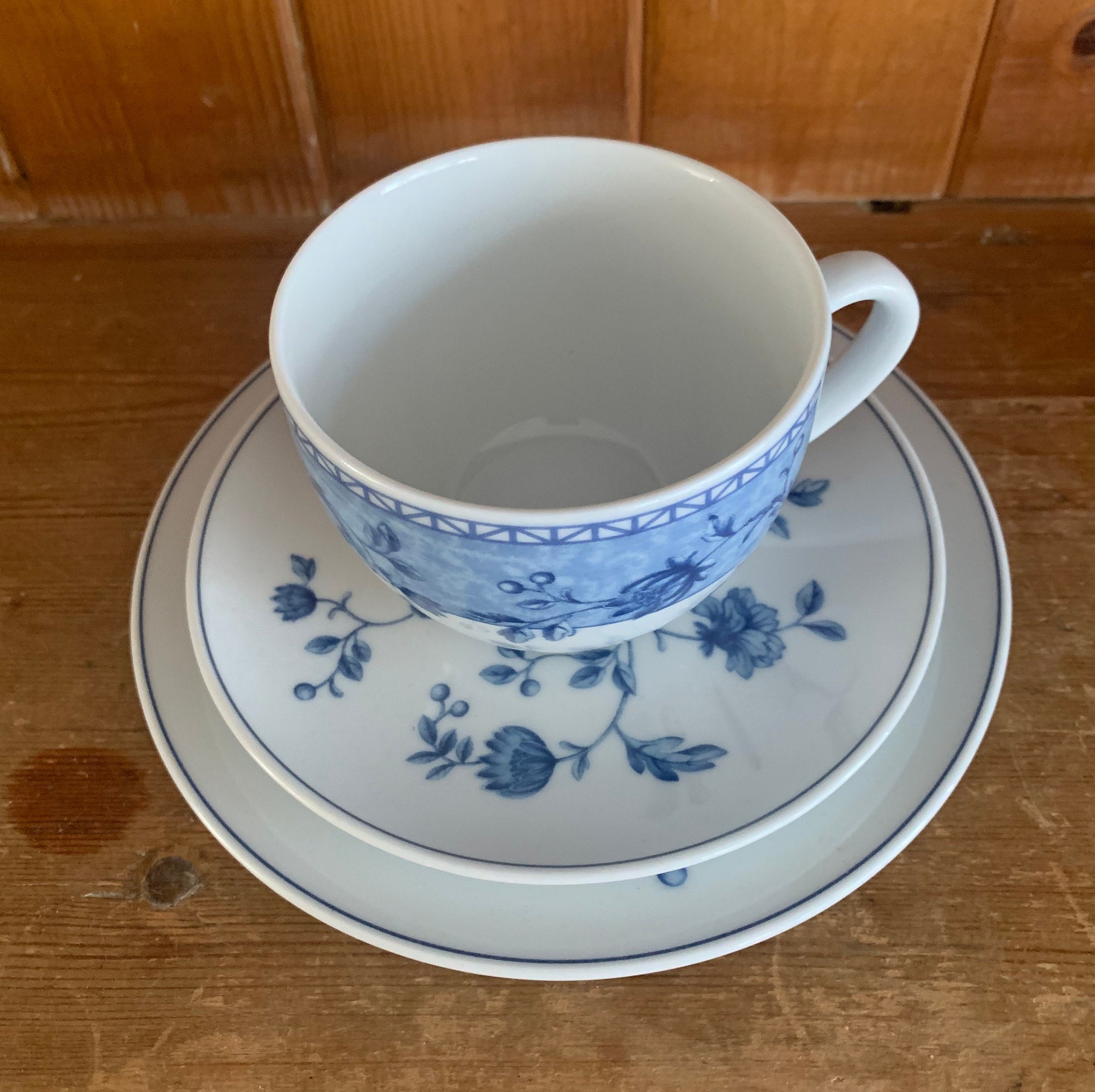 Wedgwood Mikado Tea Cup Saucer Side Plate Trio Blue and White - Etsy