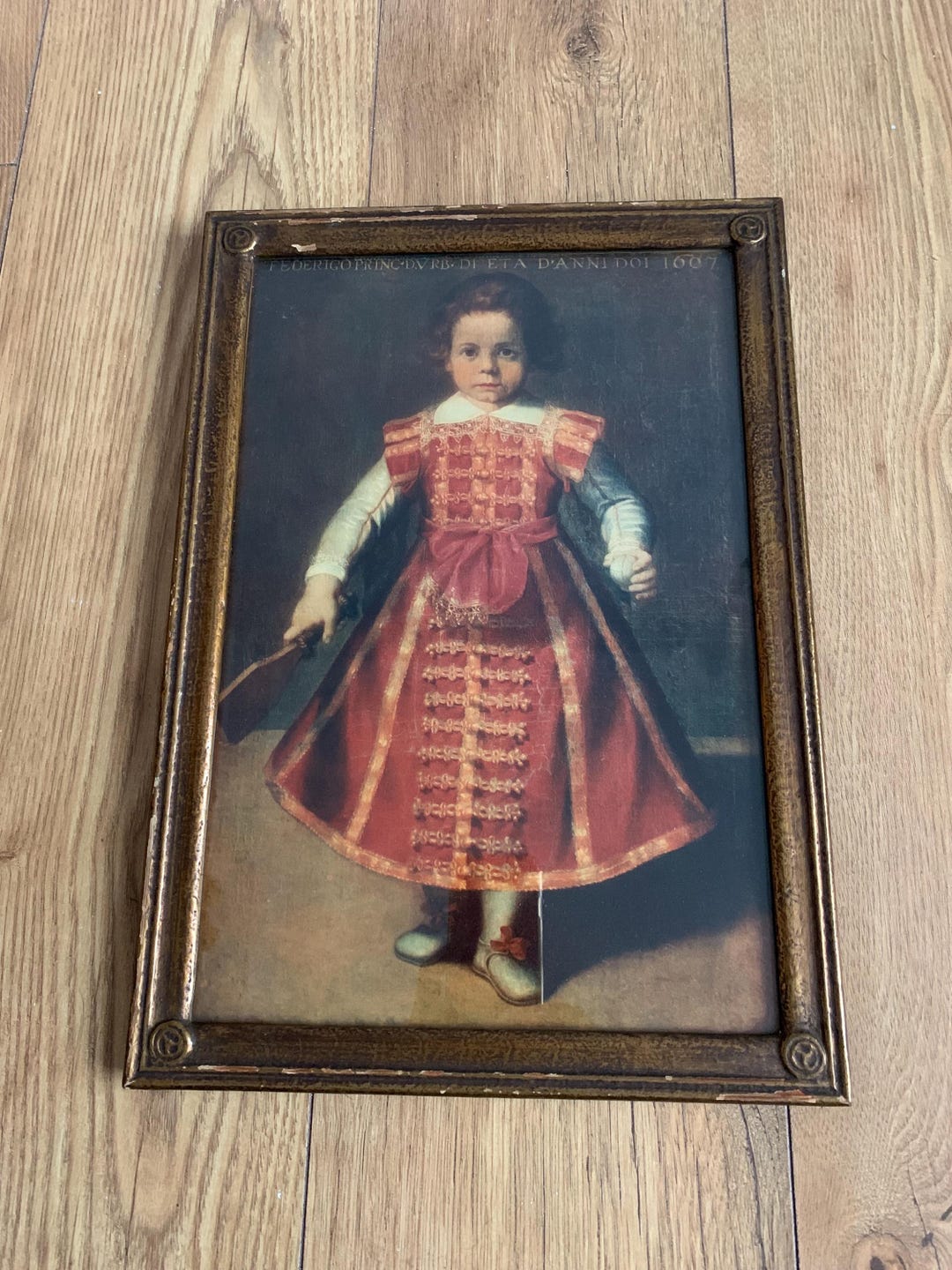 Vintage Framed Regal Child Portrait Print - Etsy
