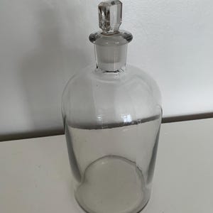 Vintage Glass Medicine Bottle With Stopper Apothecary Decanter 1930s ...