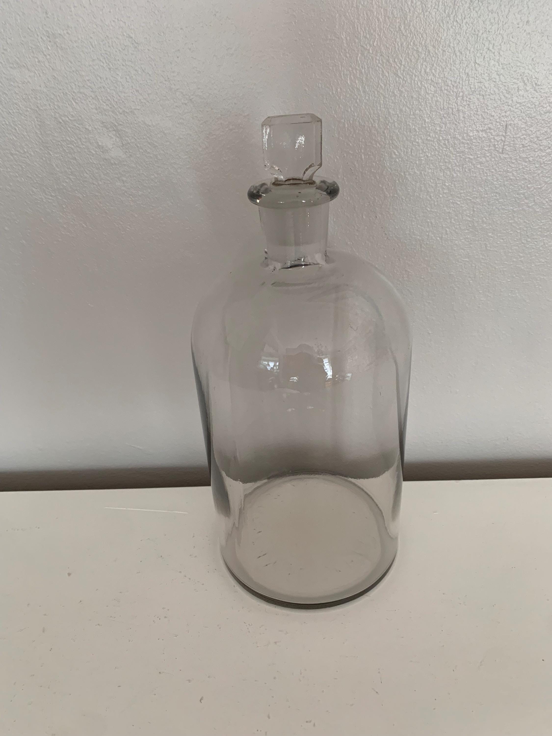 Vintage Glass Medicine Bottle With Stopper Apothecary Decanter 1930s ...