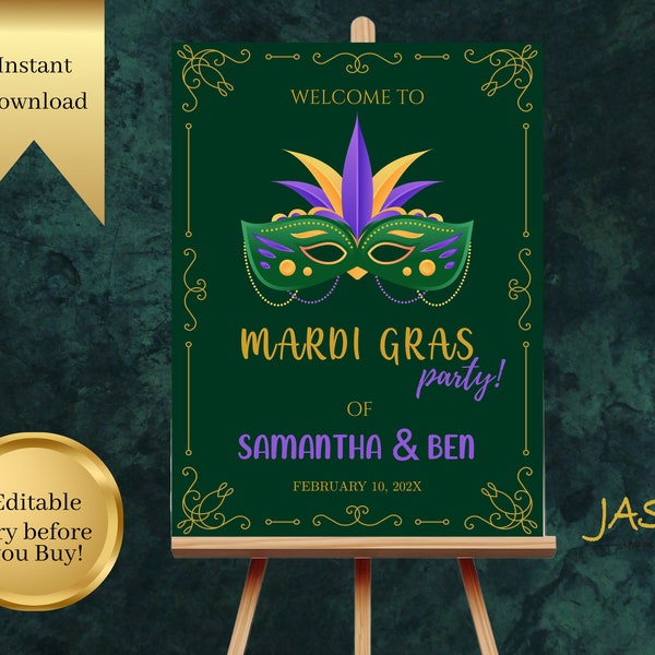Mardi Gras Sign - Etsy