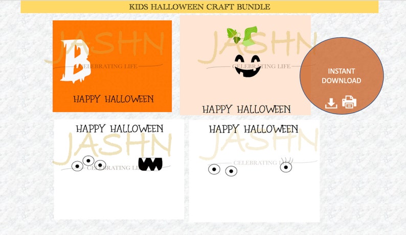 Halloween Craft Bundle for Children Halloween Activity - Etsy