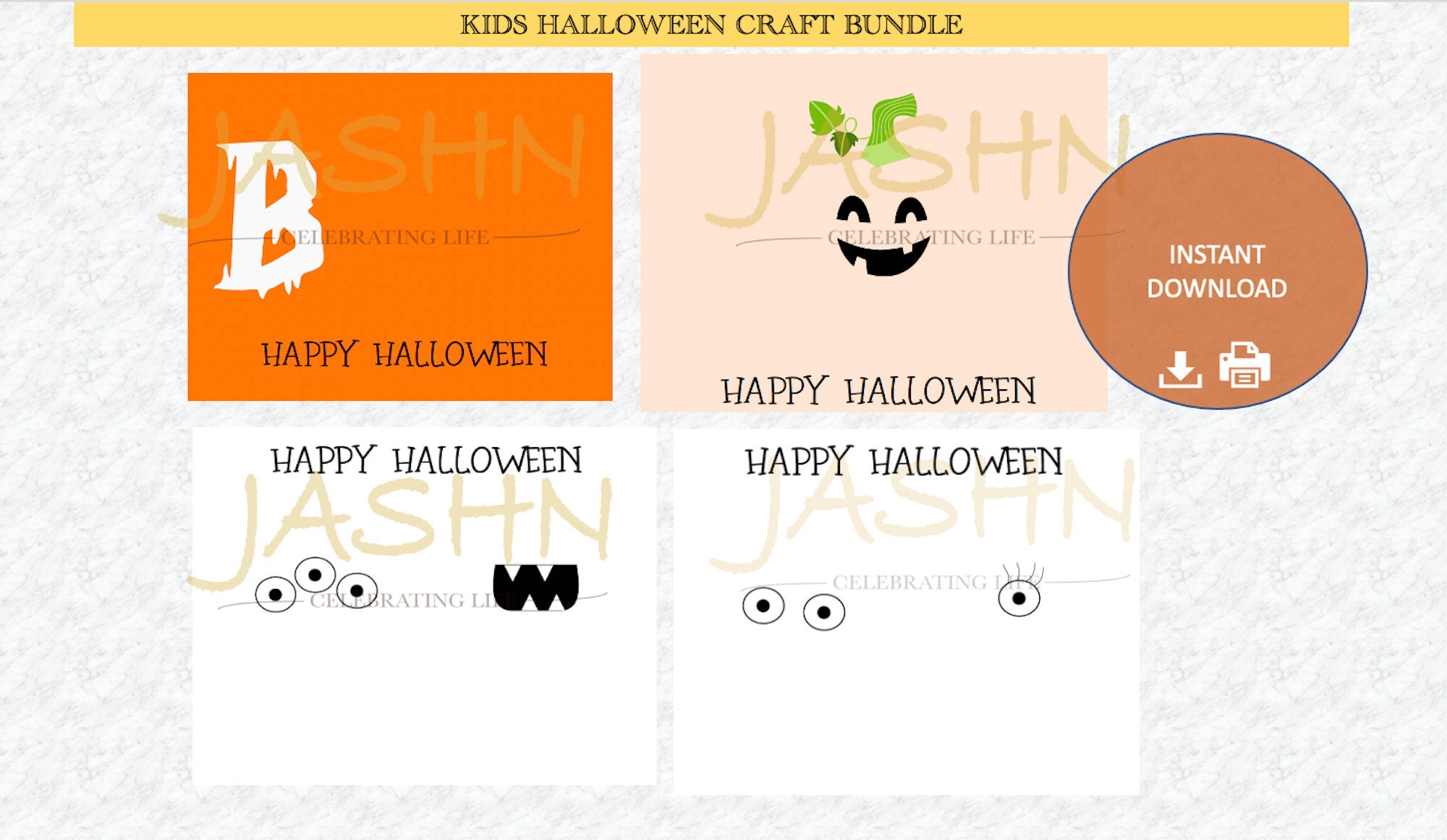 Halloween Craft Bundle for Children Halloween Activity - Etsy