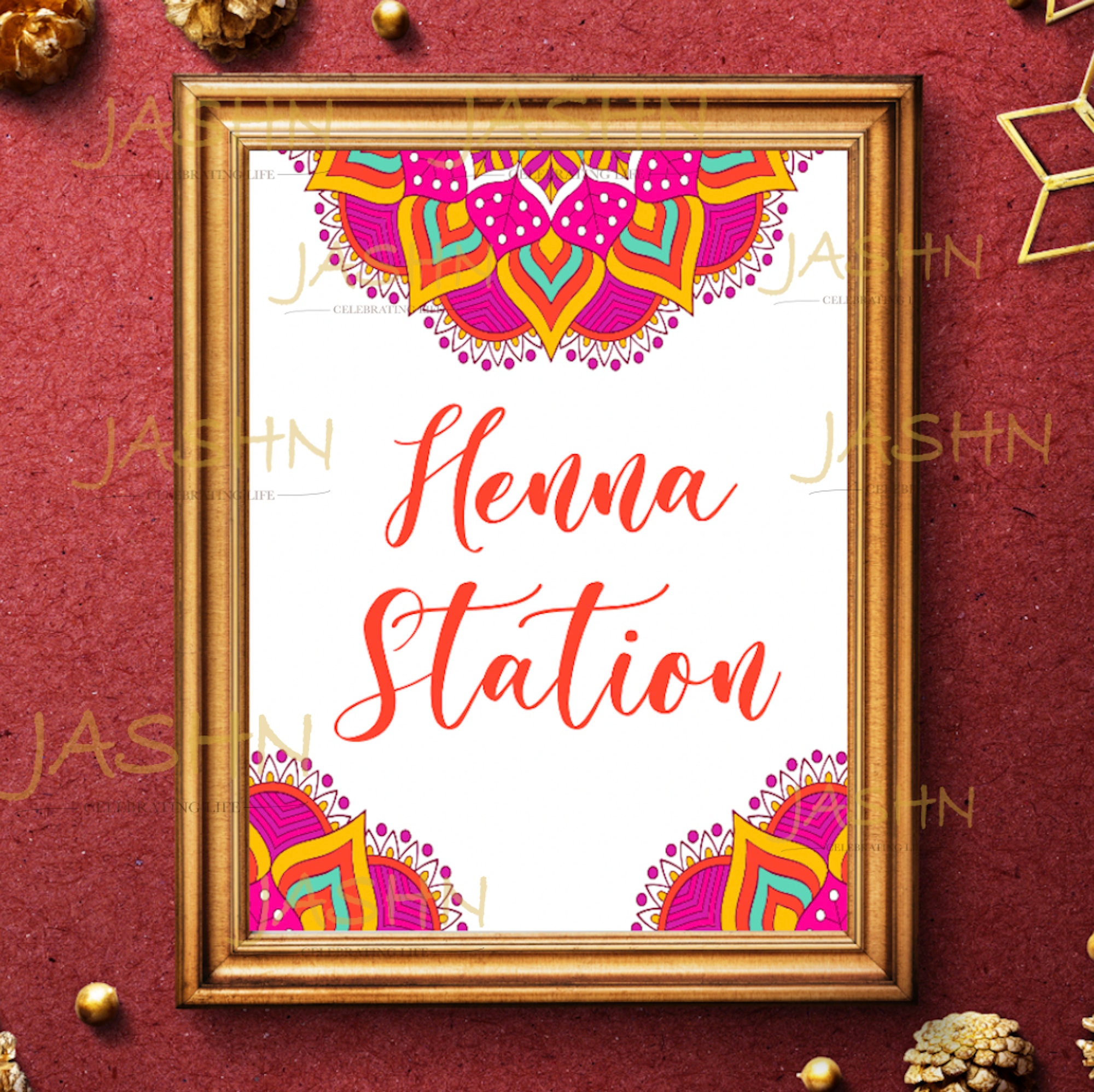 Editable Indian Wedding Henna Mehndi Station Mehendi Sign for - Etsy UK