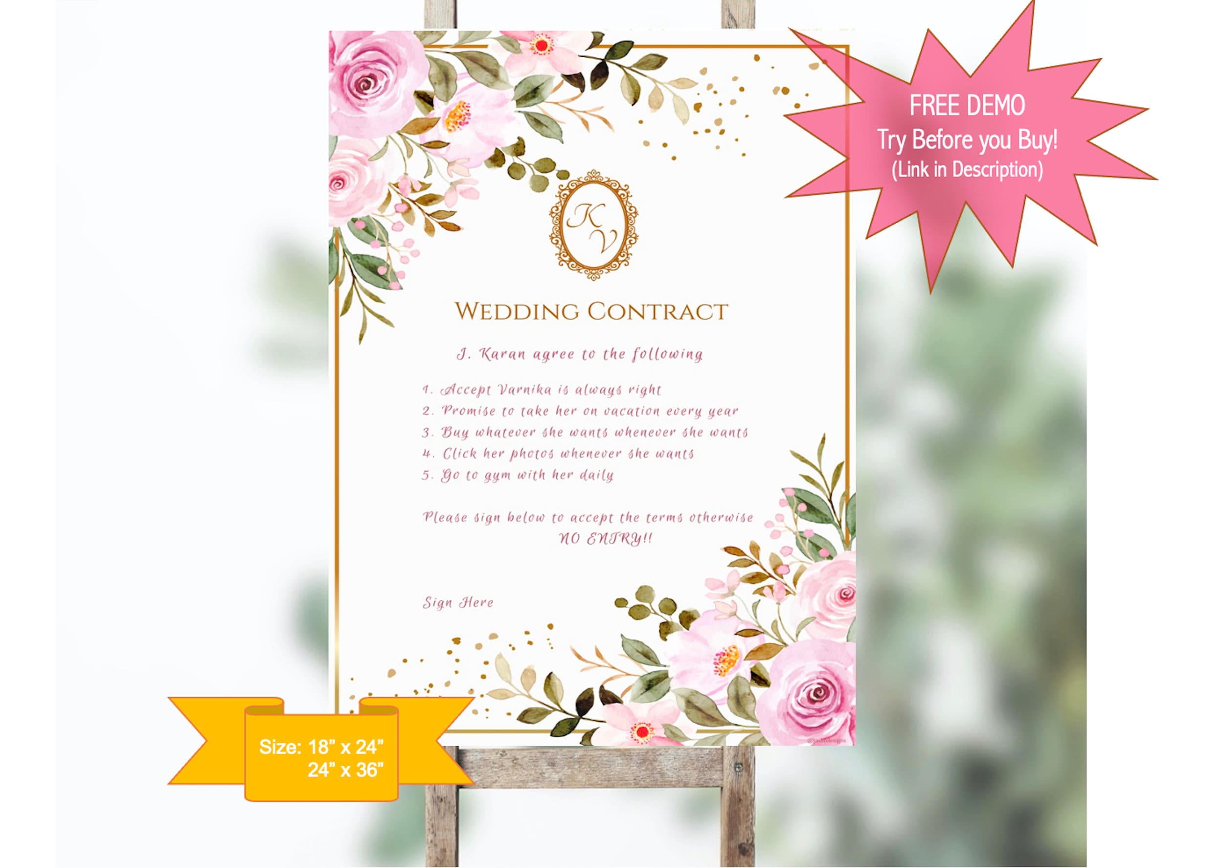 Printable Wedding Contracts