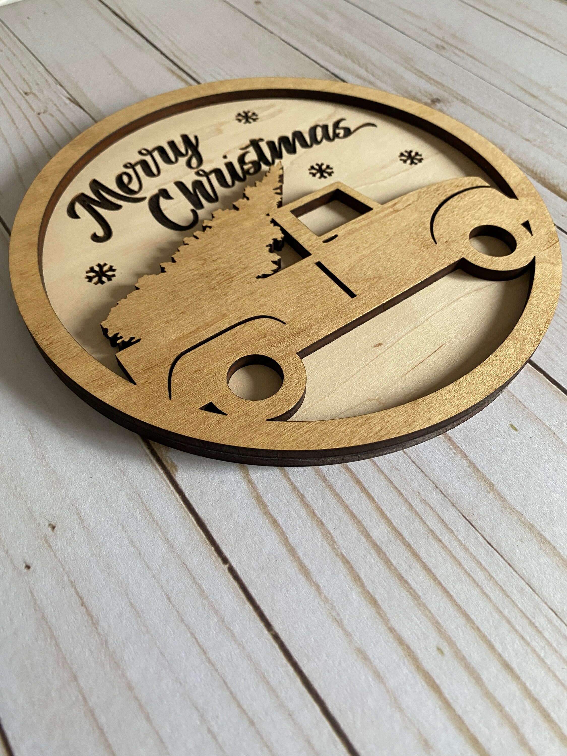 Pickup Truck and Tree Round Sign and Stand DIGITAL FILE - Etsy