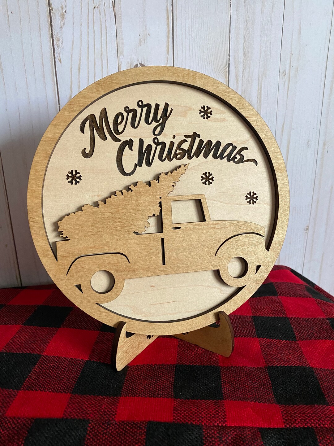Pickup Truck and Tree Round Sign and Stand DIGITAL FILE - Etsy