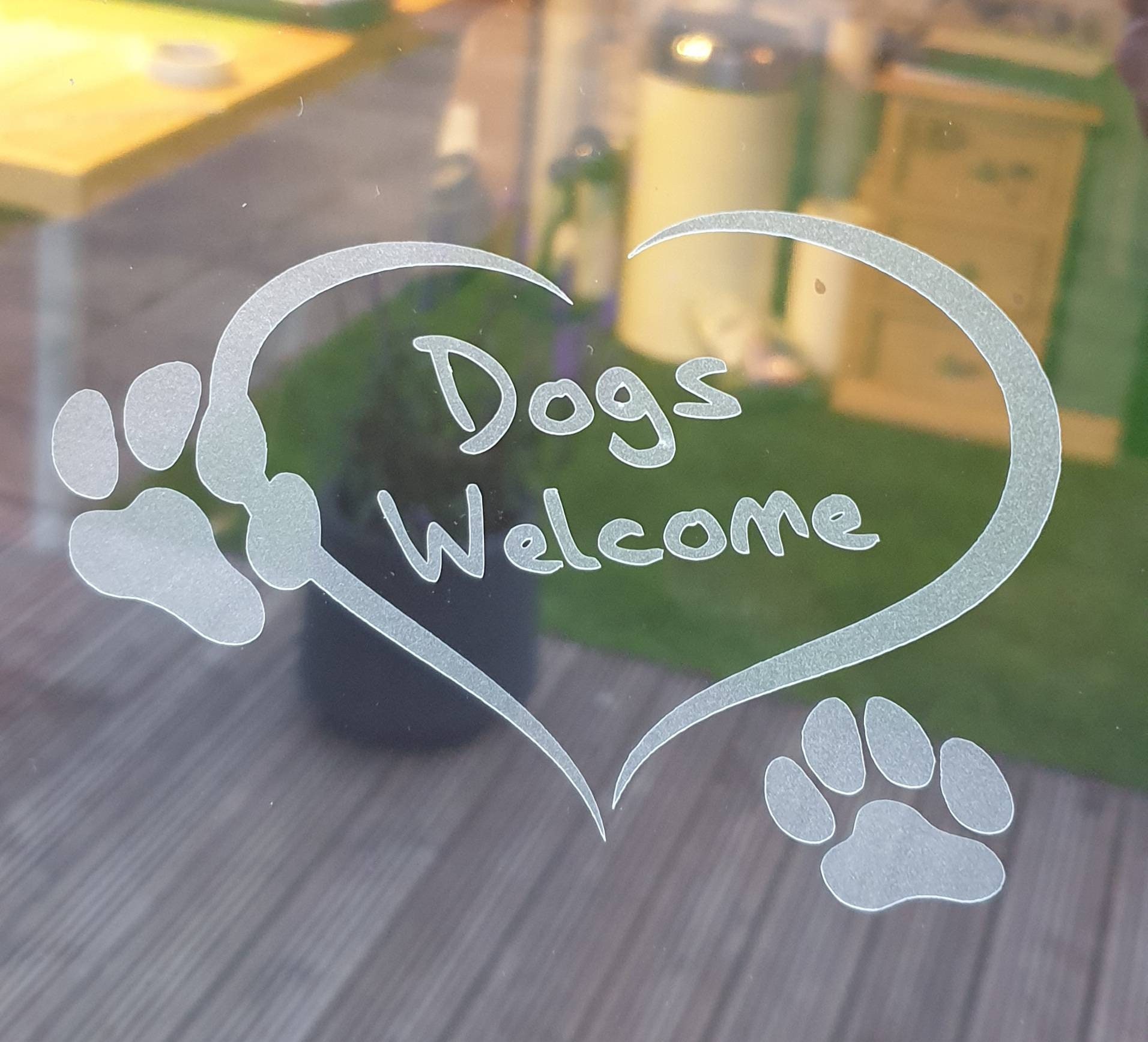 Dogs Welcome Frosted Window Sign / Decal / Shop Window/ Pub - Etsy UK