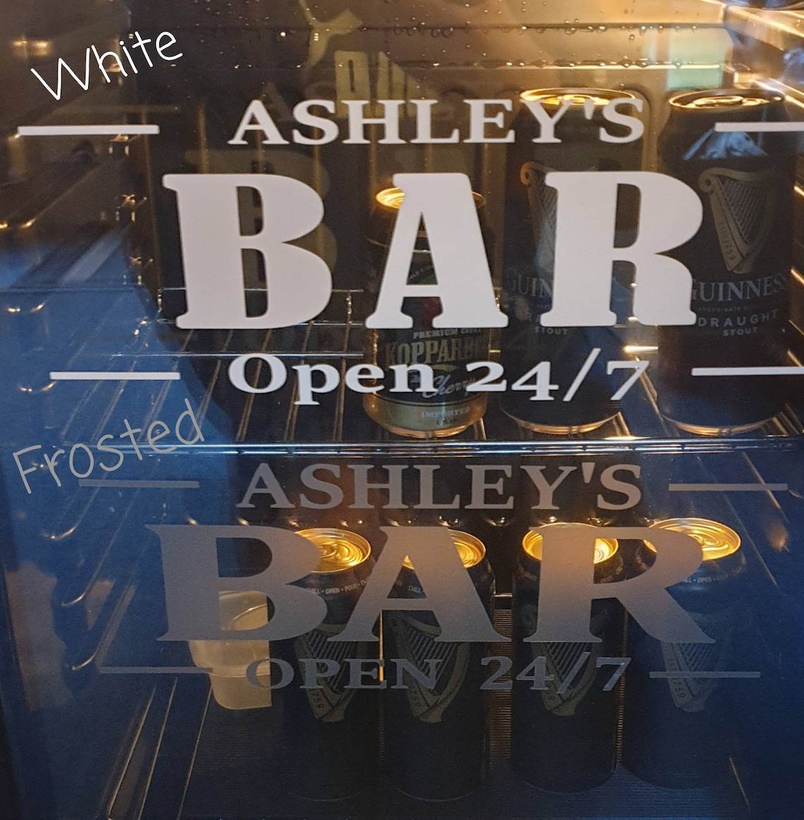 Personalised Beer Fridge Sticker / Decal - Etsy UK