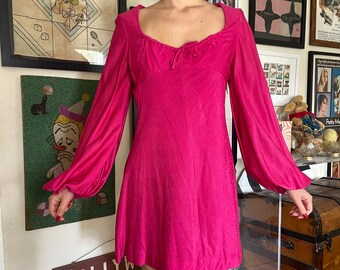 1960s Vintage Pink and Rainbow Textured Cotton Halter Mini Dress Small - Etsy
