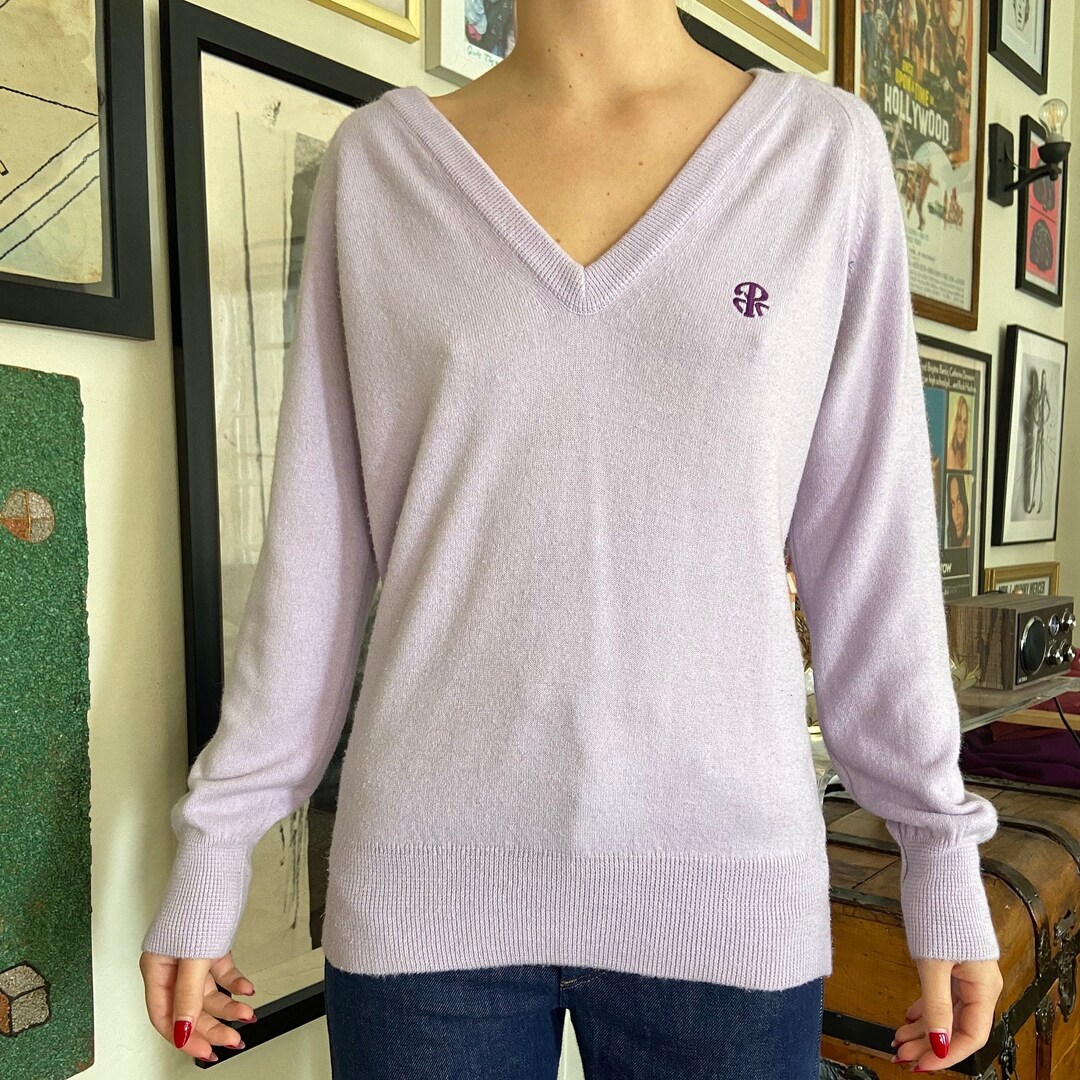 Vintage 1980s Lady Pickering Lilac Sweater - Etsy
