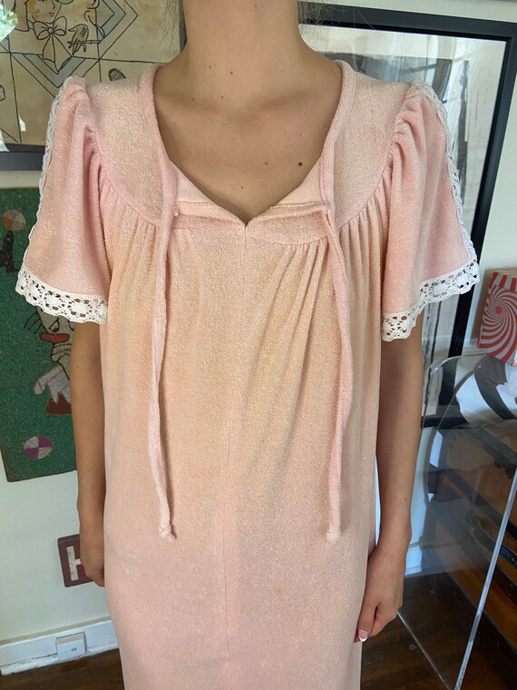 Vintage 1970s JC Penney Terry Cloth Nightgown - Gem